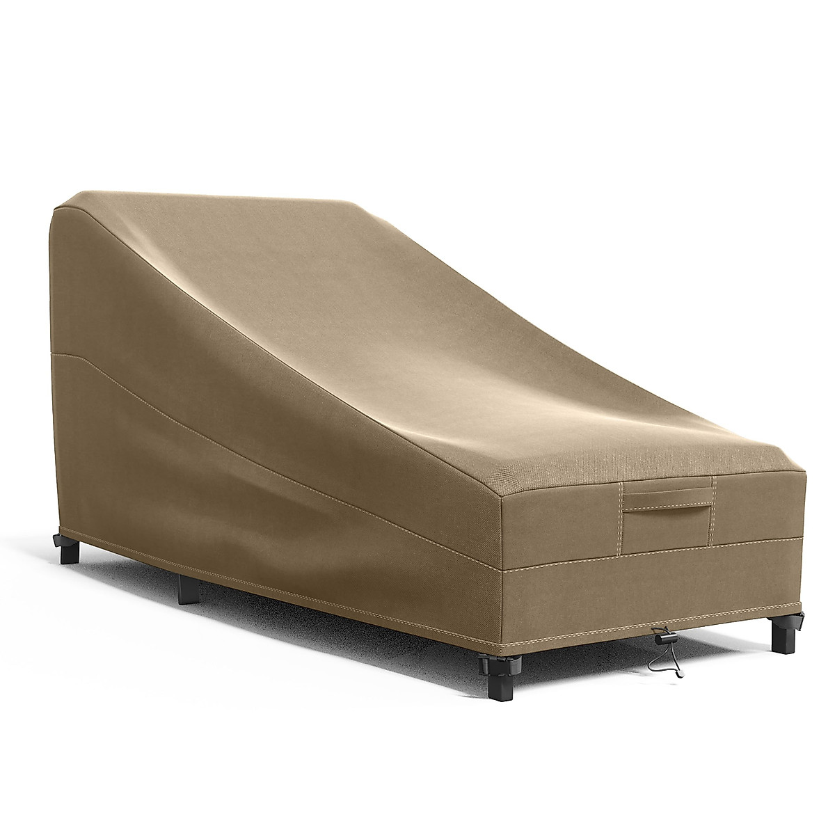 KHOMO GEAR Chaise Lounge Cover Panther Series - Heavy Duty Patio Furniture Cover (Brown)