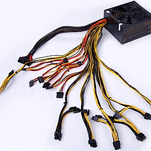 IBEST IMPETUS 1600W Miner Power Supply 90 Plus Gold Designed for US Full Voltage 110V 1600w Mining Bitcoin ETH PSU with US Adapter Cable