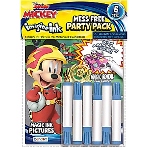 Disney Minnie Mouse and Mickey Mouse Imagine Ink Coloring Book Set for Girls Boys ~ 12 Pack No Mess Coloring Books with Minnie Stickers (Minnie Mouse Mickey Mouse Party Favors Bundle)