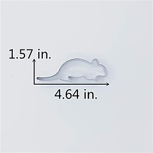 LILIAO 4.6" Mouse Cookie Cutter, Stainless Steel