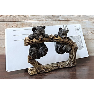 Bear Cubs Hanging on Tree Branch Decorative Napkin Holder (Mail Holder)