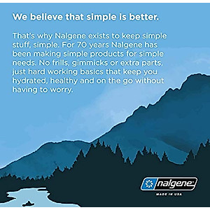 Nalgene On The Fly BPA-Free Water Bottle, Blue with Black, 32 Oz