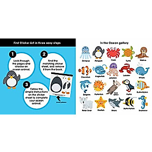 First Sticker Art: In the Ocean: Color By Stickers for Kids, Make 20 Pictures! (Perfect Christmas Gift, Stocking Stuffer for Ages 3+)