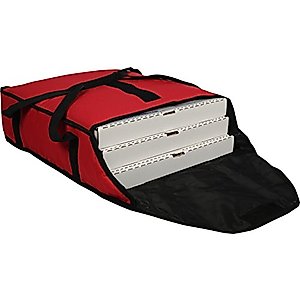 Carlisle FoodService Products PB20-6 Commercial Insulated Pizza/Food Delivery Bag, 6" H x 18" W x 20" D Red