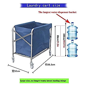 CXWAWSZ Collapsible Laundry Cart on Wheels Large Folding Laundry Cart Commercial Laundry Baskets, 12 Bushel (400L) Heavy Duty Laundry Cart, Removable Liner Bag 300 LB Weight Capacity