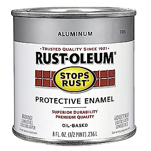 Rust-Oleum 7715730 Protective Enamel 1/2 Pint Oil Base Paint, Aluminum