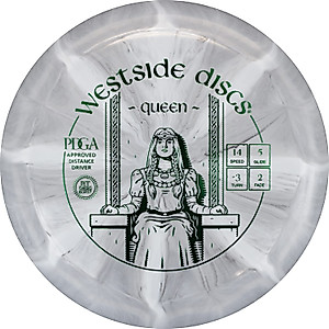 Westside Discs Origio Burst Queen Disc Golf Driver, Men and Women, Maximum Distance Frisbee Golf Disc, Great for Beginners and Easy to Throw, 176g, Stamp Color and Burst Pattern Will Vary, Gray