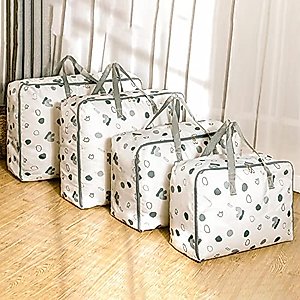 Zippered Storage Bag for Closet Comforter, Pillows, Quilt, Bedding, Clothes, Blanket Organizers with Large Clear Window & Carry Handles Space Save-r Storage Bag Multipurpose Bag
