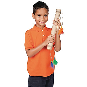 S&S Worldwide Tribal Rainsticks Craft Kit, DIY For Kids, Classroom, Camp, After School, Educational, Multicultural Craft, Native American, Falling Rain Sound, All Supplies Included, 15" Long, Makes 24