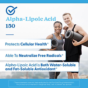 Doctor's Best Alpha-Lipoic Acid 150, Helps Support Glucose Metabolism and Regenerate Antioxidants* Non-GMO, Gluten Free, Vegan, Soy Free, 150mg, 120 Veggie Caps