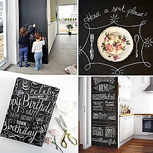 Artbits Large Chalkboard Adhesive Paper Roll (8 FEET) 5 Chalks Included - Peel & Stick Chalkboard Wallpaper for Walls, Tables, Schools, and Classrooms - Alternative to Blackboard Paint