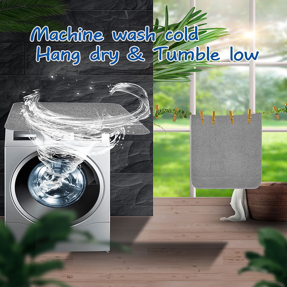 GINIDEAR Guinea Pig Cage Liner, 2 Pack - Washable, Reusable, Leakproof Fleece Bedding Pads for Small Animals with Anti-Slip Bottom - for Midwest Cage/24''X36'' Area, Gray