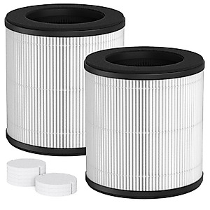 GoKBNY 2-Pack B-D02U True HEPA Replacement Filter Compatible with VEWIOR B-D02U Purifier, 3-Stage Filtration Filters, with Aromatherapy Tablets