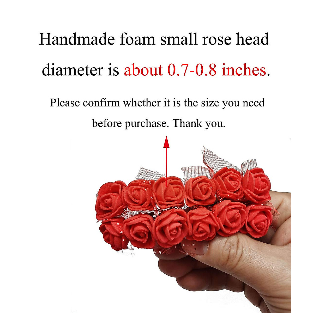 Artfen Mini Fake Rose Flower Heads 144pcs Mini Artificial Roses DIY Wedding Flowers Accessories Make Bridal Hair Clips Headbands Dress (Bottom add Gauze) Milk White