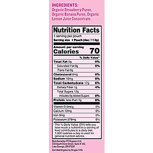 Peter Rabbit Organics Strawberry and Banana Snacks, 4-Ounce (Pack of 10)10