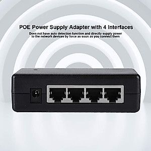 PoE Ethernet Power Supply 4 Port POE DC 12V-48V Power Adapter Injector for IP Camera 802.3af/802.3at Device