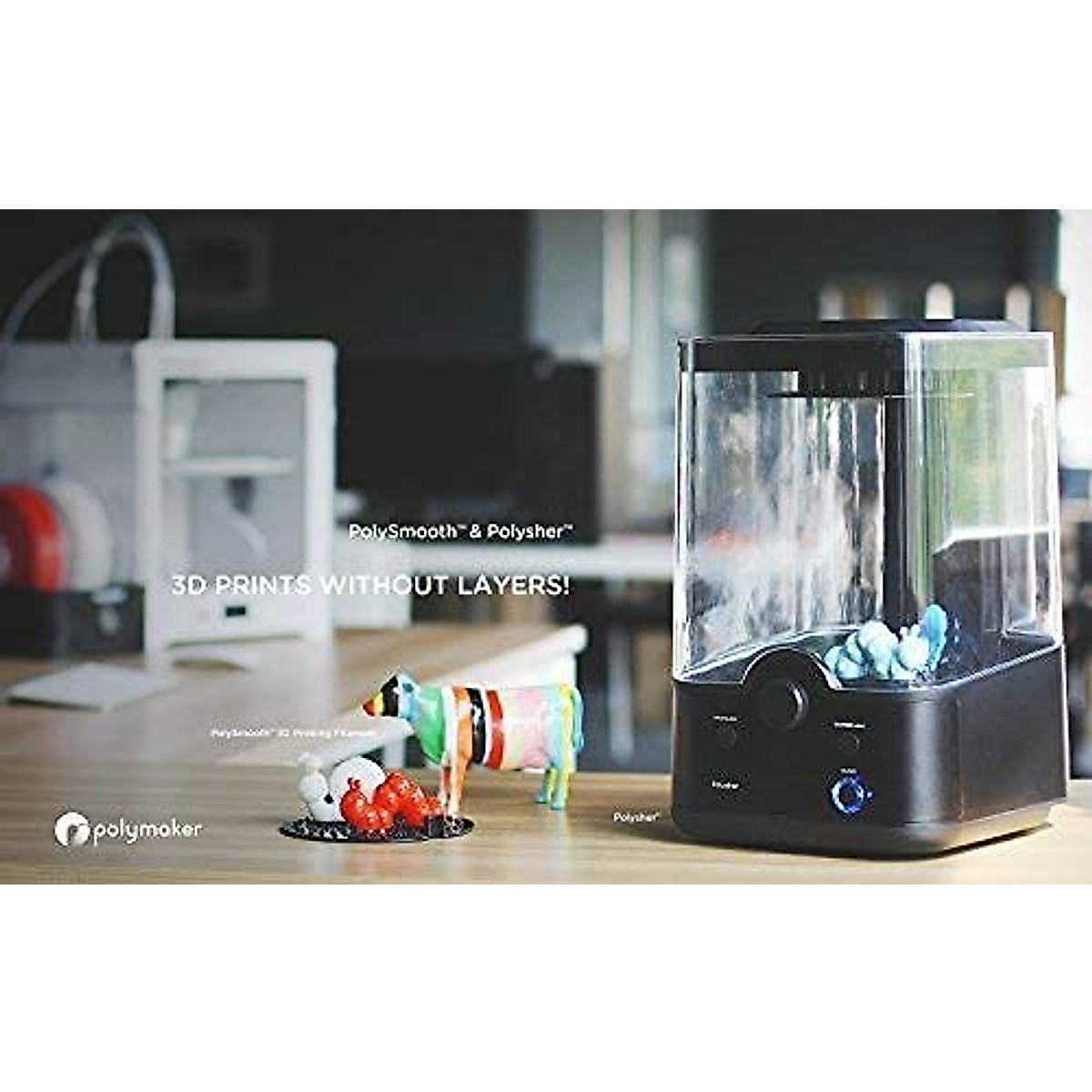 Polymaker PolySmooth PVB Filament 1.75mm Black Filament, 750g Cardboard Spool - Black PVB Filament Print Like PLA Filament 1.75, Easy Smoothable Post Process with IPA Alcohol, Work with Polysher