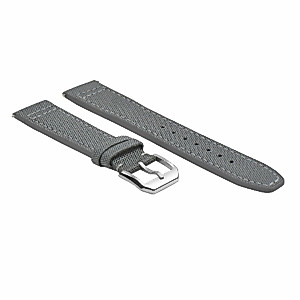 Ewatchparts 20-22MM CANVAS LEATHER WATCH BAND STRAP COMPATIBLE WITH IWC PILOT TOP GUN PORTUGUESE + BUCKLE