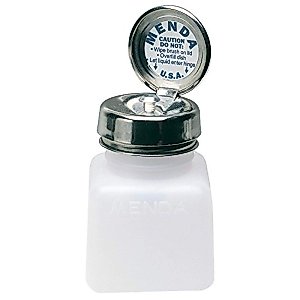 MENDA 35505 High-Density Polyethylene/Hdpe/Steel/Low-Density Polyethylene/Ldpe Dispensing Bottle, Pure-Touch Liquid Dispenser Pump, Natural Square, HDPE, 4 oz, 6 fl. oz. Capacity