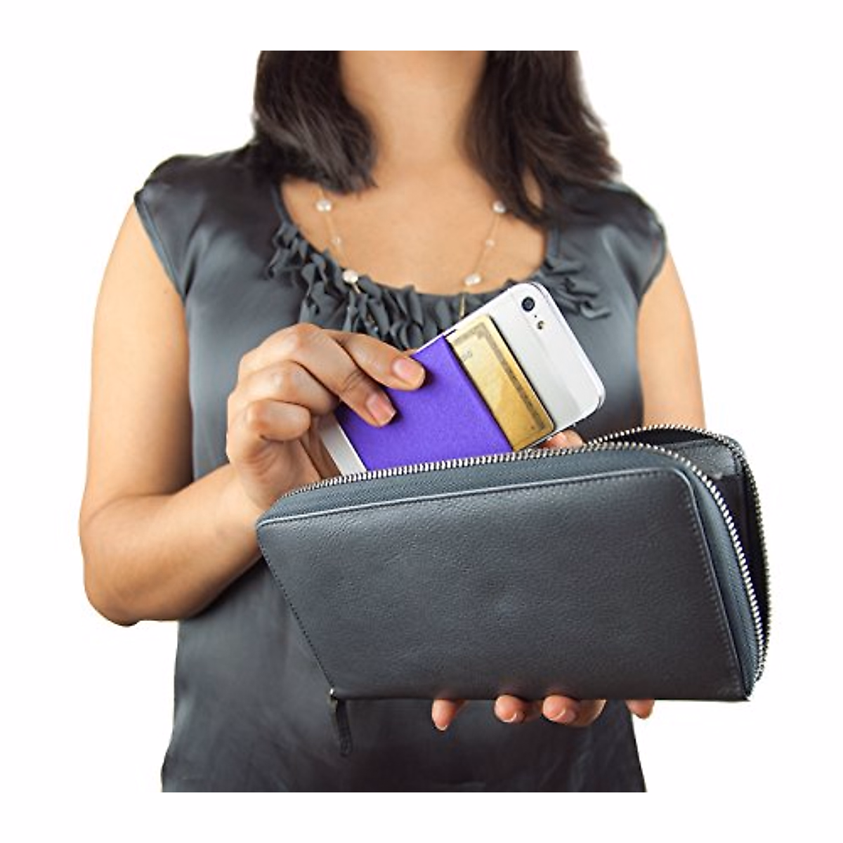 CardNinja Ultra-slim Self Adhesive Credit Card Wallet for Smartphones, Gold