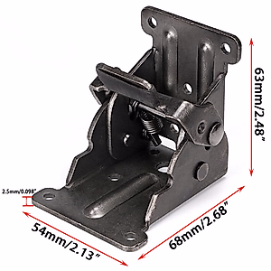 Skelang 2-Pack Folding Brackets, Lock Extension Hinge, Foldable Leg Brackets Hardware for Table, Workbench, Platform