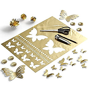 Crown Display Metallic Gold Foil Sheets For Gift Wrapping 100 Sheets I 20 In X 30 In I Gold Foil Sheets For Crafts I Plastic Wrap For Presents I Gift Bag Filler I Gift Basket Wrap I Gold Foil Wrap