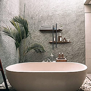 Azaela Home 3 - Tiers 38" Rustic Wall Mount Metal Hanging Brackets for Floating Shelves, DIY Wall Mounted Heavy Duty Bracket