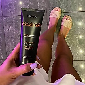 Onyx Magma Tingle Tanning Lotion for Advanced Tanners - Triple Dark Tingle Tanning Lotion for Tanning Beds, Indoor Tanning Lotion with Bronzer for Black Tan Results, Thermal Active Formula