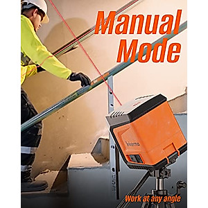 50 ft. Red Self-Leveling Cross Line Laser Level with Mode Lock for Indoor Use - Protective Carrying Pouch & Batteries Included