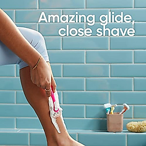 Gillette Venus ComfortGlide Disposable Razors for Women, 2 Count, White Tea Scented Moisture Bars for a Smooth Shave