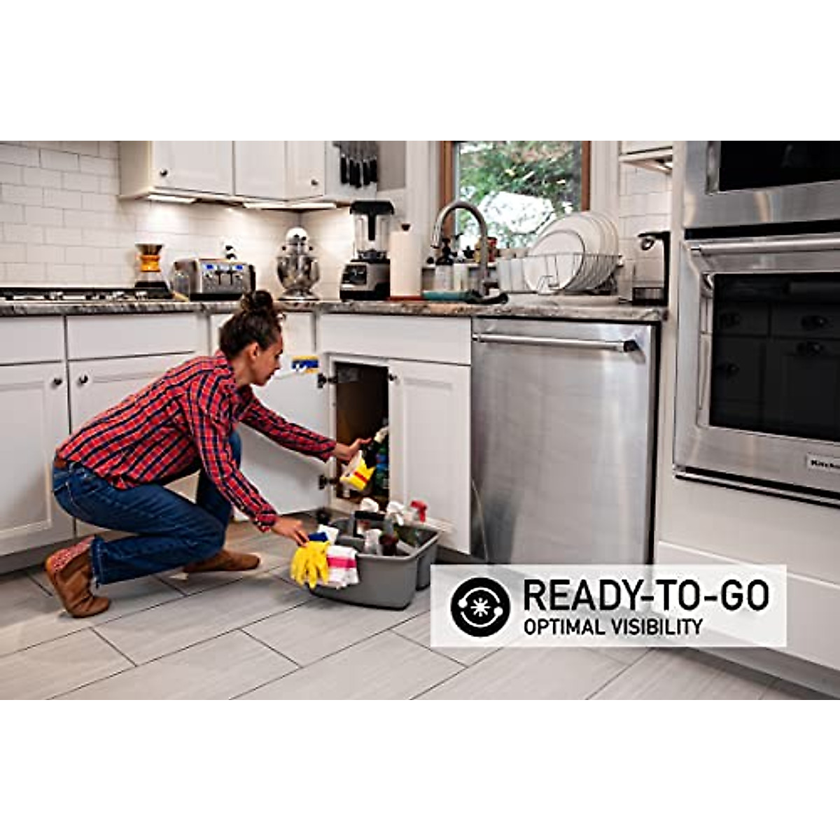 Mighty Tuff Rough and Rugged All-Purpose Cleaning Caddy, Grey/Black 2 Count (CD0170)