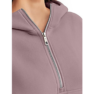 EFAN Sweatshirts Womens Hoodies Oversized Sweaters Quarter Half Zip Pullover Winter Jackets Fall Fashion Outfits 2023 Y2K Clothes Darkpink