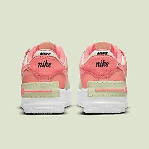 Nike Women's Air Force 1 Shoe, White/Magic Ember/Crimson Bliss/Lime Ice, 9