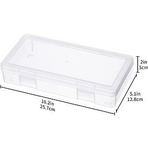 Party Club of America 9 Pack Clear Plastic Storage Boxes with Lids, Craft Jewelry Life Item Organizer for Puzzles, Pens, Rings, Needle and Thread, Nail Polish, Remote Controls