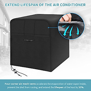 2NLF Air Conditioner Cover for Outside Units-AC Cover >=3000mm Water-Resistant Anti-Hail Windproof Design-Full Winter Outdoor Protection Fits up to 36 x 36 x 39 inches …