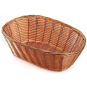 Yesland 12 Pack Plastic Oval Basket Small Gift Baskets, Food Storage Basket & Fruit Basket, 10 x 5.8 x 2.75 Inches Bread Basket Bin for Kitchen, Restaurant, Centerpiece Display, Christmas Gifts