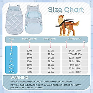IDOMIK Dog Winter Coat Cold Weather Jacket, Pet Thick Fleece Lining Vest Reversible Warm Clothes, Windproof Snowproof Padded Sweater Outfit Apparel,Adjustable Cozy Snowsuit For Small Medium Large Dogs