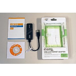 Plugable USB 2.0 to Gigabit Ethernet Adapter, Fast and Reliable Gigabit Connection, Compatible with Windows, Chromebook, Linux