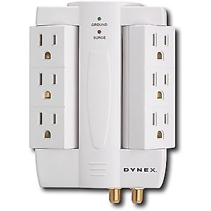 DynexTM - 6-Outlet Wall-Mount Surge Protector DX-6OUT