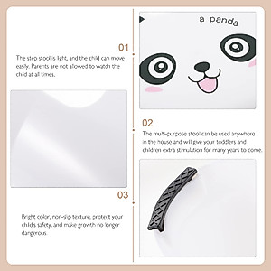 Toddmomy Cartoon Step Stool Toilet Footstool Anti- Skid Foot Stool Bathroom Step Stools Pregnant Stool Helper for Kitchen Bathroom Potty Supplies White