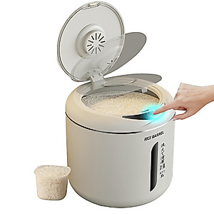 Rice Airtight Storage Container - Cereal Dry Food Flour Bin, Moisture Proof Barrel | Large Capacity Grain Storage Box Rice Dispenser, Kitchen Dry Food Storage Bin Cereal Containers for Flour Pasta
