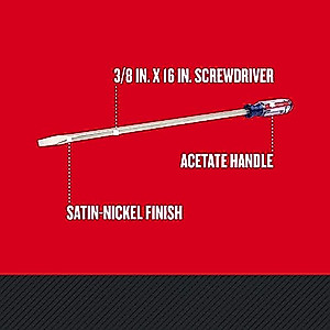 CRAFTSMAN Screwdriver Set, Slotted 3/8-Inch x 16-Inch (CMHT65028)