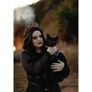 Baroque Black Queen Crowns for Women, Rhinestone Wedding Crowns and Tiaras Crystal Princess Crown Tiaras for Prom Birthday Party Valentines Costume