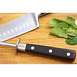 Professional Honing Steel 12”, Magnetized for Safety, No Rust, No Cheap Plastic! Noble’s Knife Sharpener Has an Oval Handle for a Firm Grip and is Built For Daily Use, Perfect for Chefs!