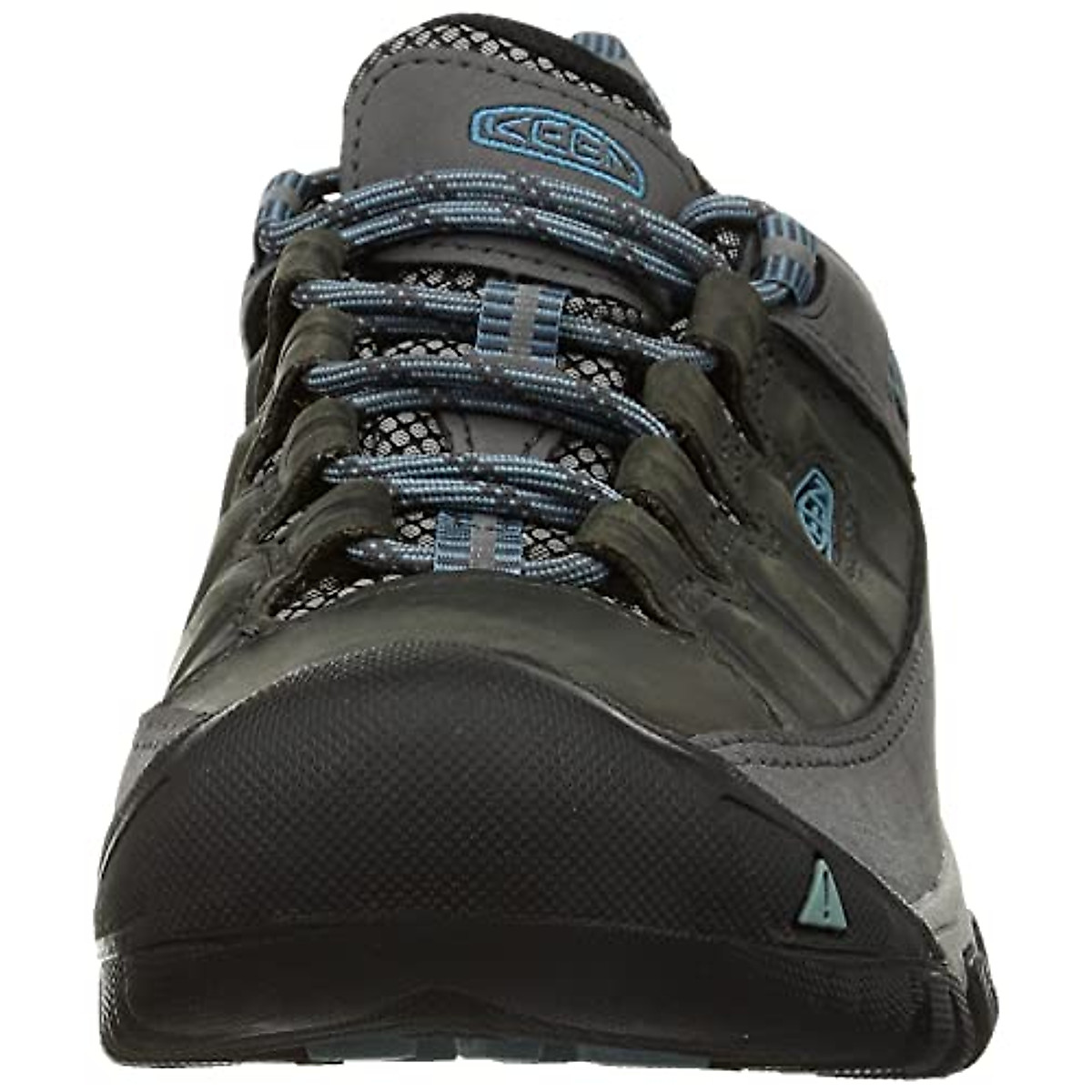 KEEN Women's Targhee 3 Low Height Waterproof Hiking Shoes, Magnet/Atlantic Blue, 7.5