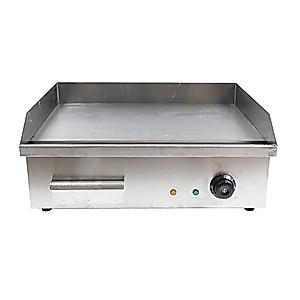 3000W Commercial Griddle,22"x14”Electric Griddles Grill,Commercial Flat Top Griddle Countertop Griddle Hot Plate BBQ Kitchen Stainless Steel Restaurant Grill Griddle Temperature Control 50°F-300°F