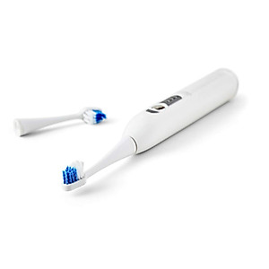 Smileactives Vibrite Sonic Electric Toothbrush Heads, 3 White/Blue Replacement Brush Heads with Firm Tip Bristles for Teeth Whitening and Cleaning, Helps Remove Plaque (Not Compatible w/Wave Version)