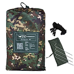 DD Hammocks Tarp 4x4 - MC (13ft x13ft**) - 100% Waterproof - Lightweight & Multifunctional Rainfly Square Camo Tarp Tent Group Shelter for Camping Bushcraft & Scouts