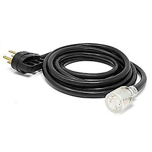 WEN PC1550 15 ft. 10-Gauge Transfer-Switch-Ready Generator Adapter Extension Cord, Black