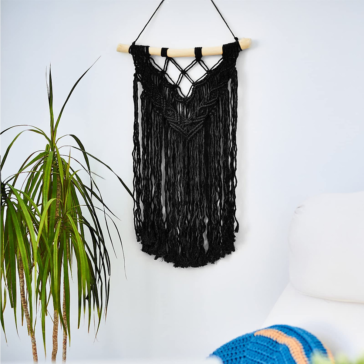 Black Natural Cotton Craft String - Ohtomber 328 Feet 2MM Bakers Twine for DIY Crafts and Gift Wrapping